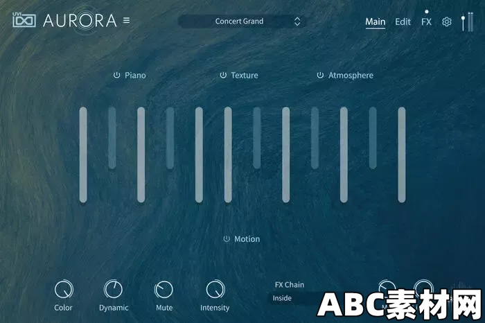 钢琴合成器音源UVI Soundbank Aurora v1.0.2 WIN|ABC素材资源网