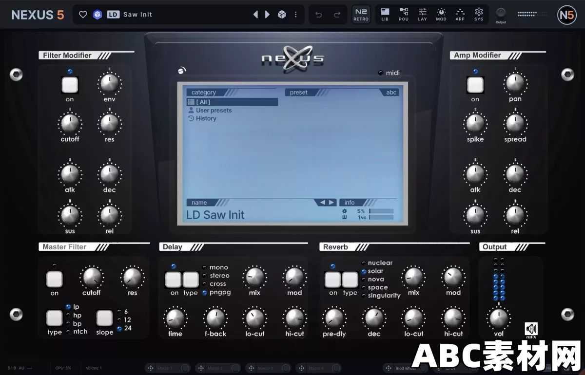 reFX Nexus 5 Retro Skin Cold Steel复古皮肤预设|ABC素材资源网