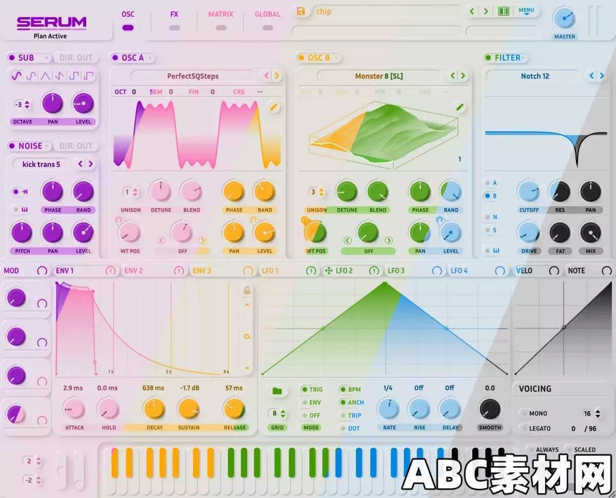fadetoshlack Neuserum light skins for Serum VST|ABC素材资源网
