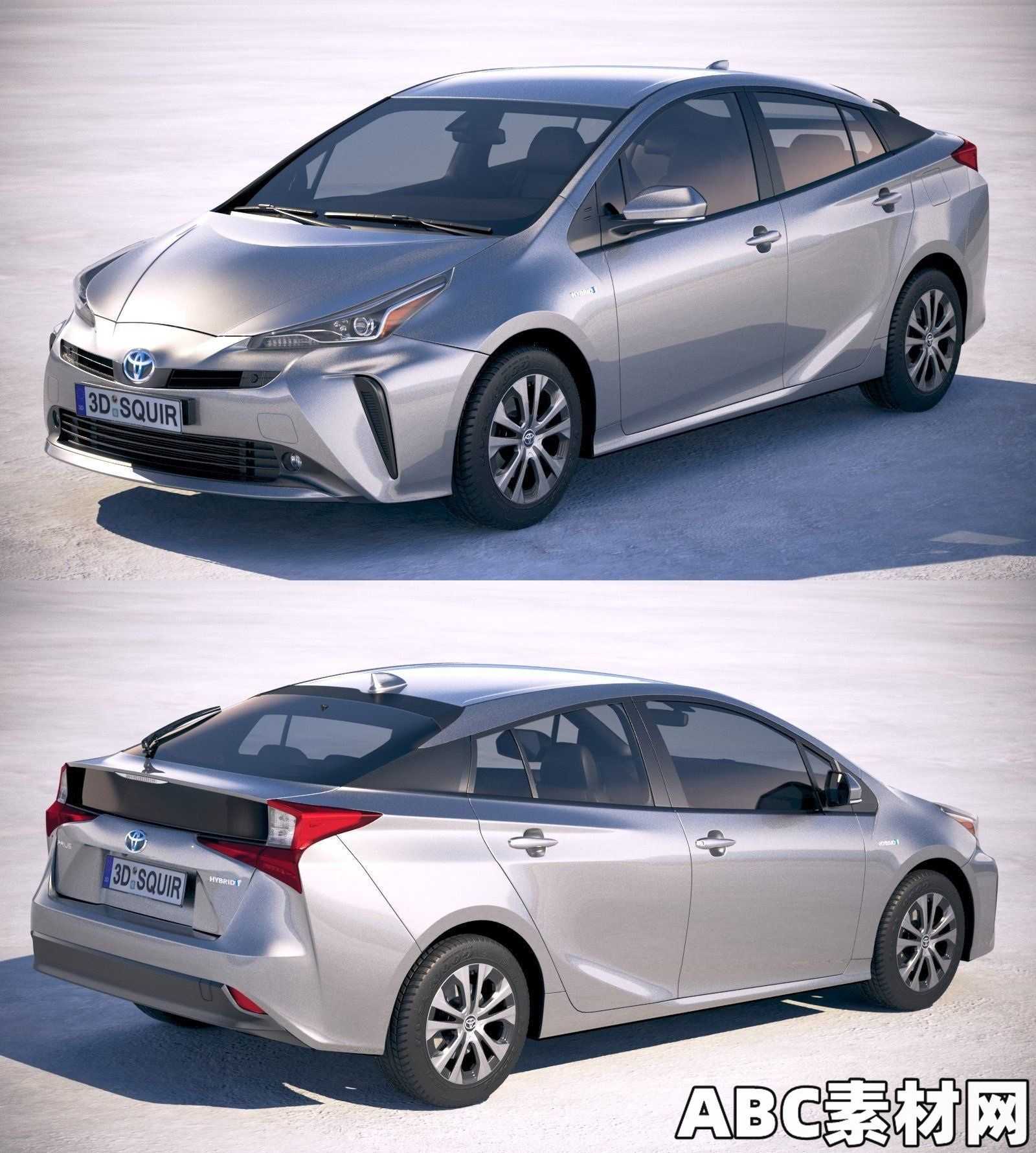 2019款丰田普锐斯轿车3D模型Toyota Prius 2019 – 3D Model|ABC素材资源网