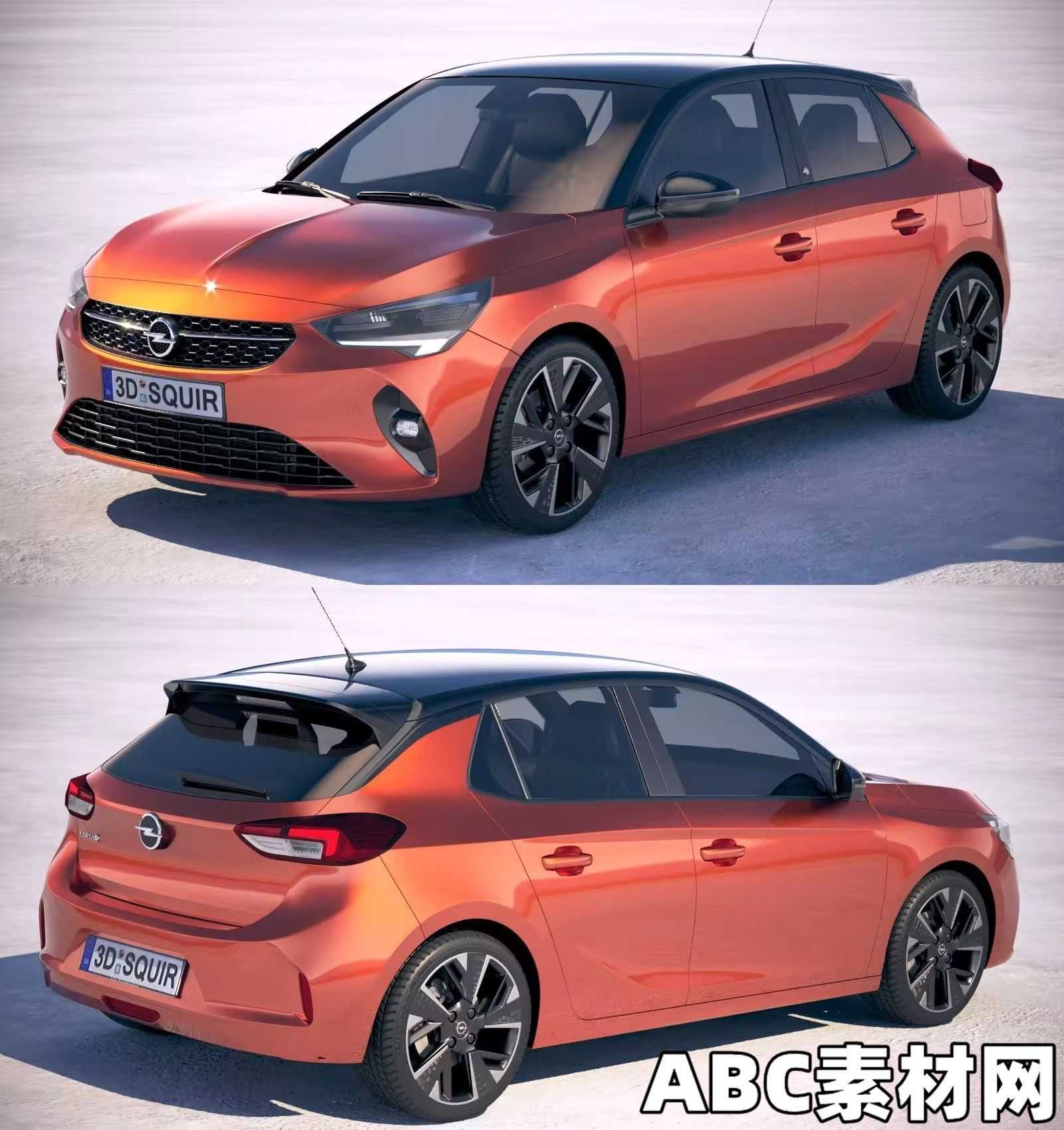 2020款欧宝Corsa – E电动版3D模型Opel Corsa-E 2020 – 3D Model|ABC素材资源网