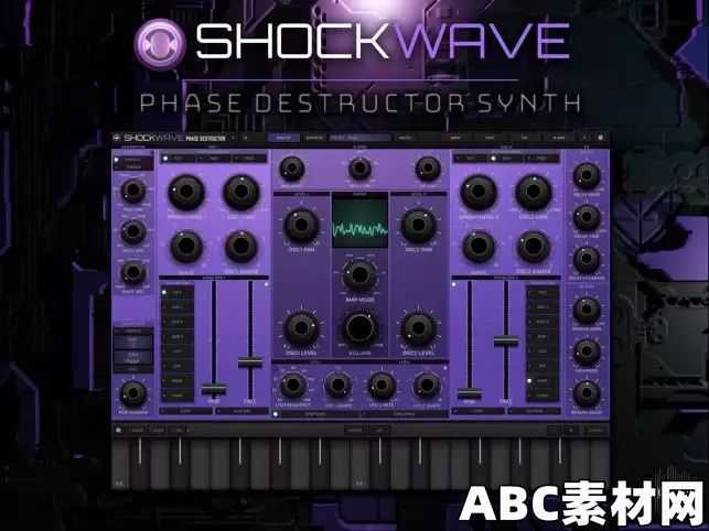 单音合成器Kai Aras: ShockWave Synth Module v1.1.4 iPhone iPad iPod Touch [iOS AUv3]|ABC素材资源网