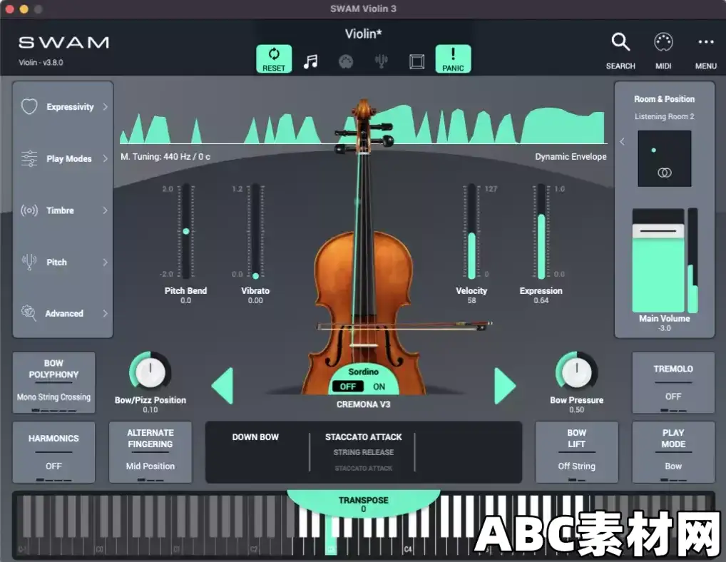 独奏提琴弦乐插件Audio Modeling SWAM Solo String V3 v3.10.1 WIN|ABC素材资源网