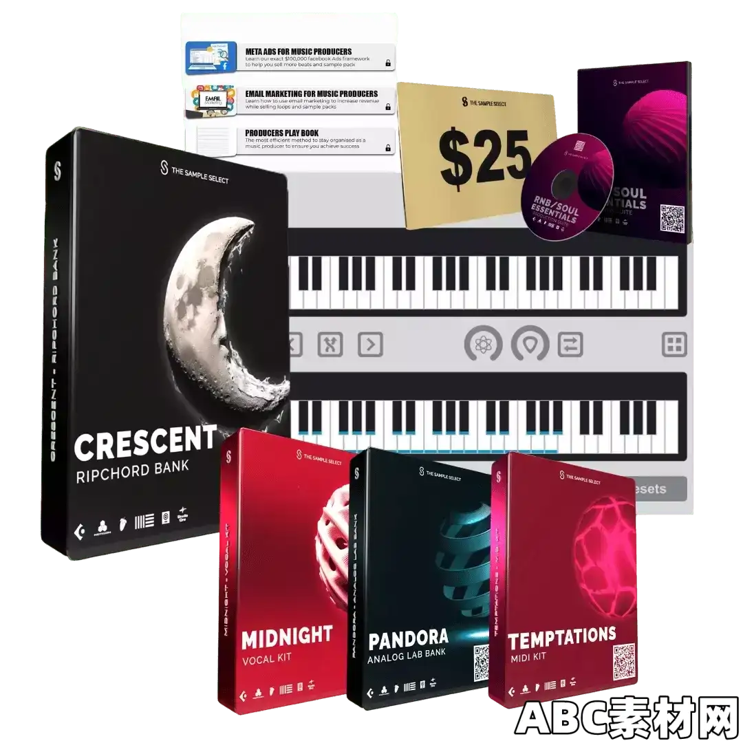 The Sample Select Crescent Ripchord Bank and Bonuses WAV MiDi Analog ...